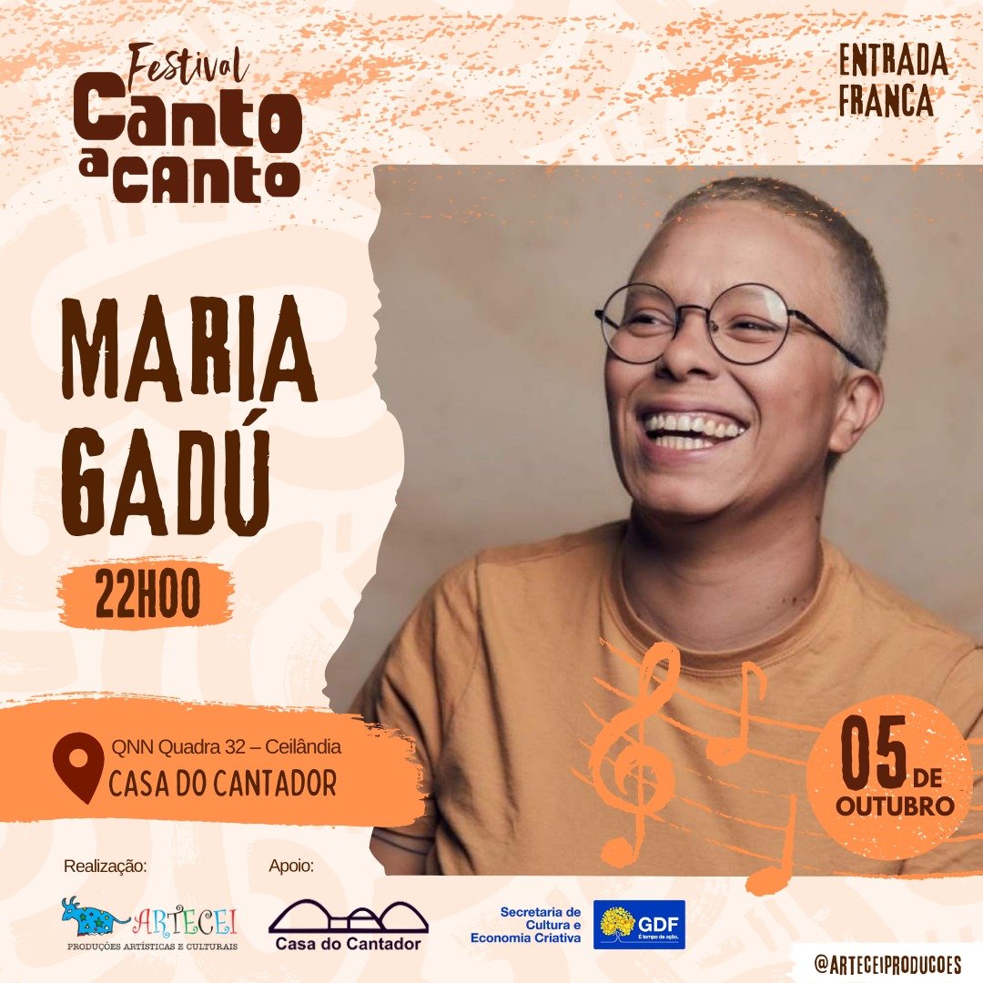 Casa do Cantador Recebe Maria Gadú em espetáculo gratuito para o ...